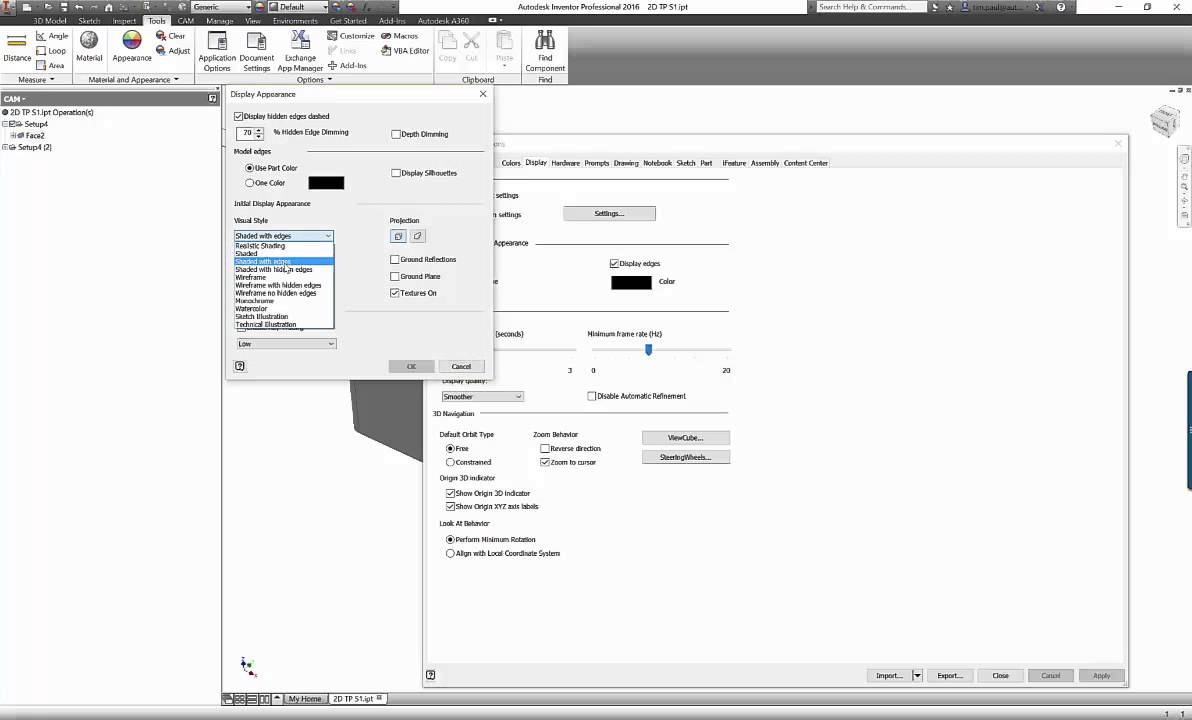 Autodesk Inventor View Style Default