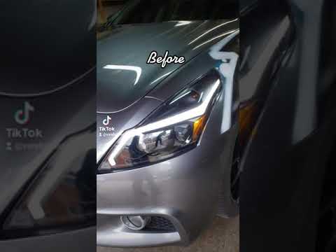 infiniti g37s headlights before and after #shorts