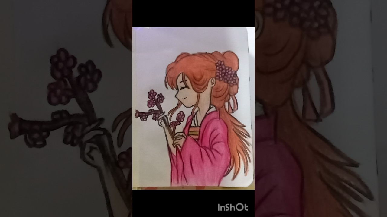 draw cute and asthetic girl easy 🫣🥰 #art #shorts