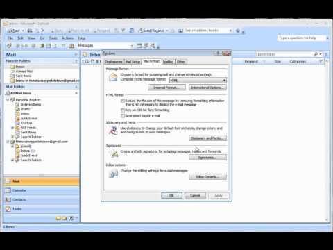 Outlook - Switch Custom Stationery - Change Themes - Outlook 2007 and Up