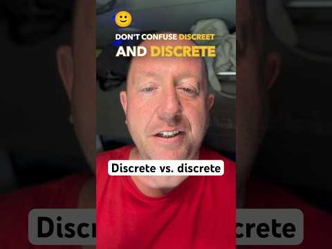 Discreet vs. discrete—don’t confuse these. #grammar #learnenglish