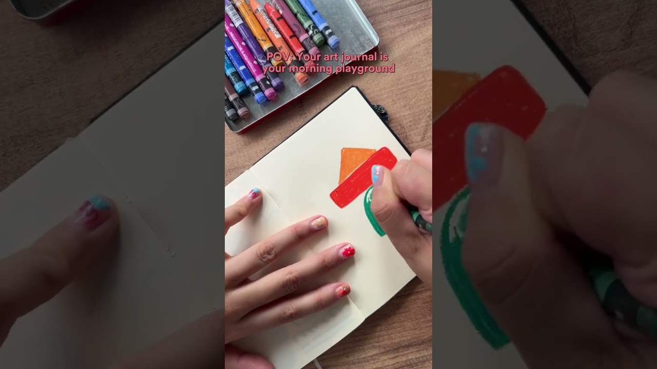 POV: your art journal is your morning playground where you paint your feelings #artjournaltherapy
