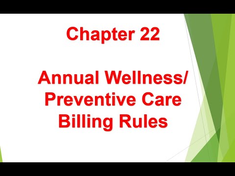 Annual Wellness or Preventive Care Billing Rules - Chapter 22