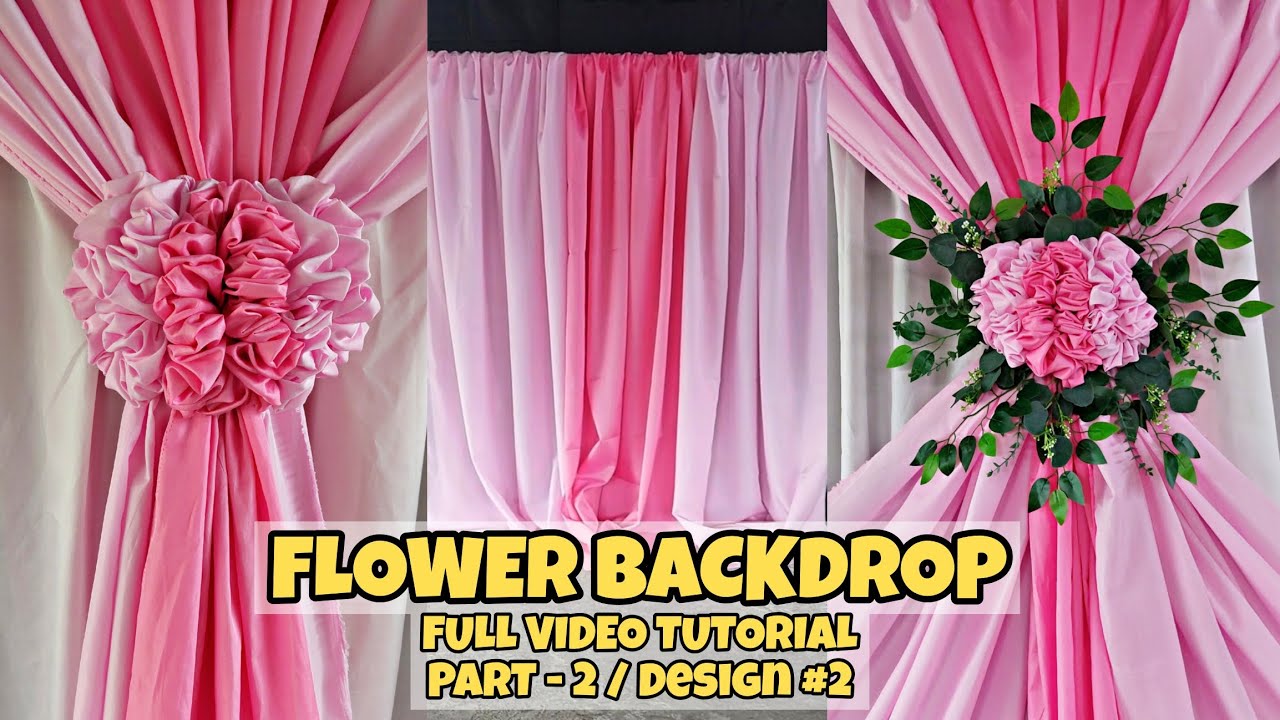 Flower Backdrop Part 2/Design 2 Full Video Tutorial #flower #backdrop #decor  #diy