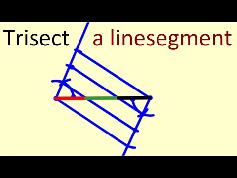 Trisect a line segment using ruler and compass only