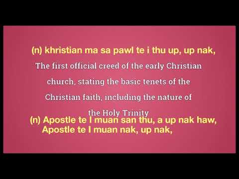 nicene creed meaning in English Ngawn