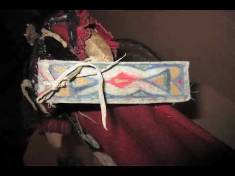 Frontier Plunder Indian Trading Post - 1920s Blackfoot Woman Doll W: Whirling Logs