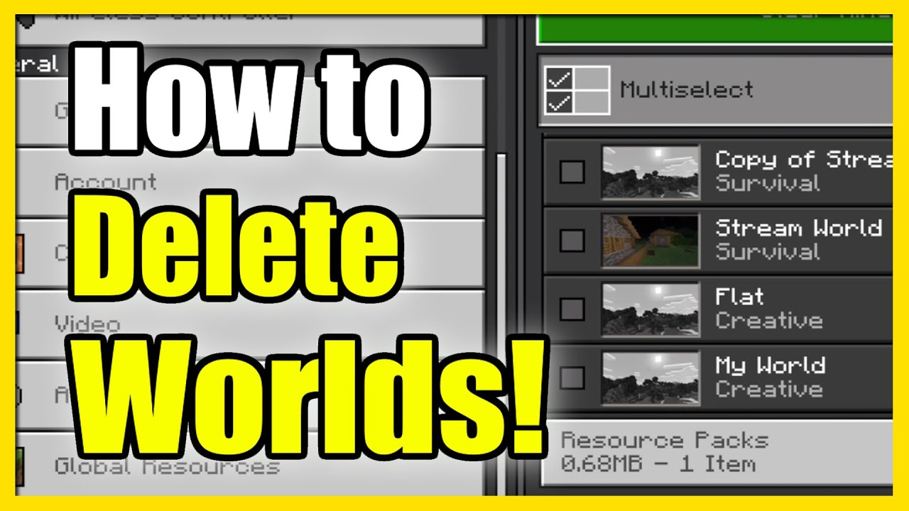 How to Delete Multiple Worlds at Once in Minecraft (Fast Method)