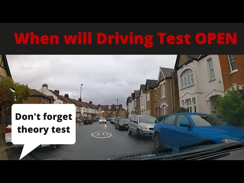 Dates we may start driving test , will theory test open ?