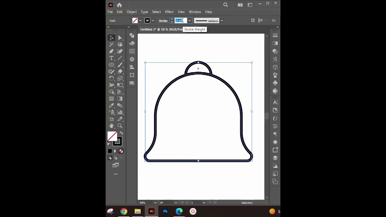 Youtube bell icon #adobeillustrator #logo #tutorial2024 #shorts