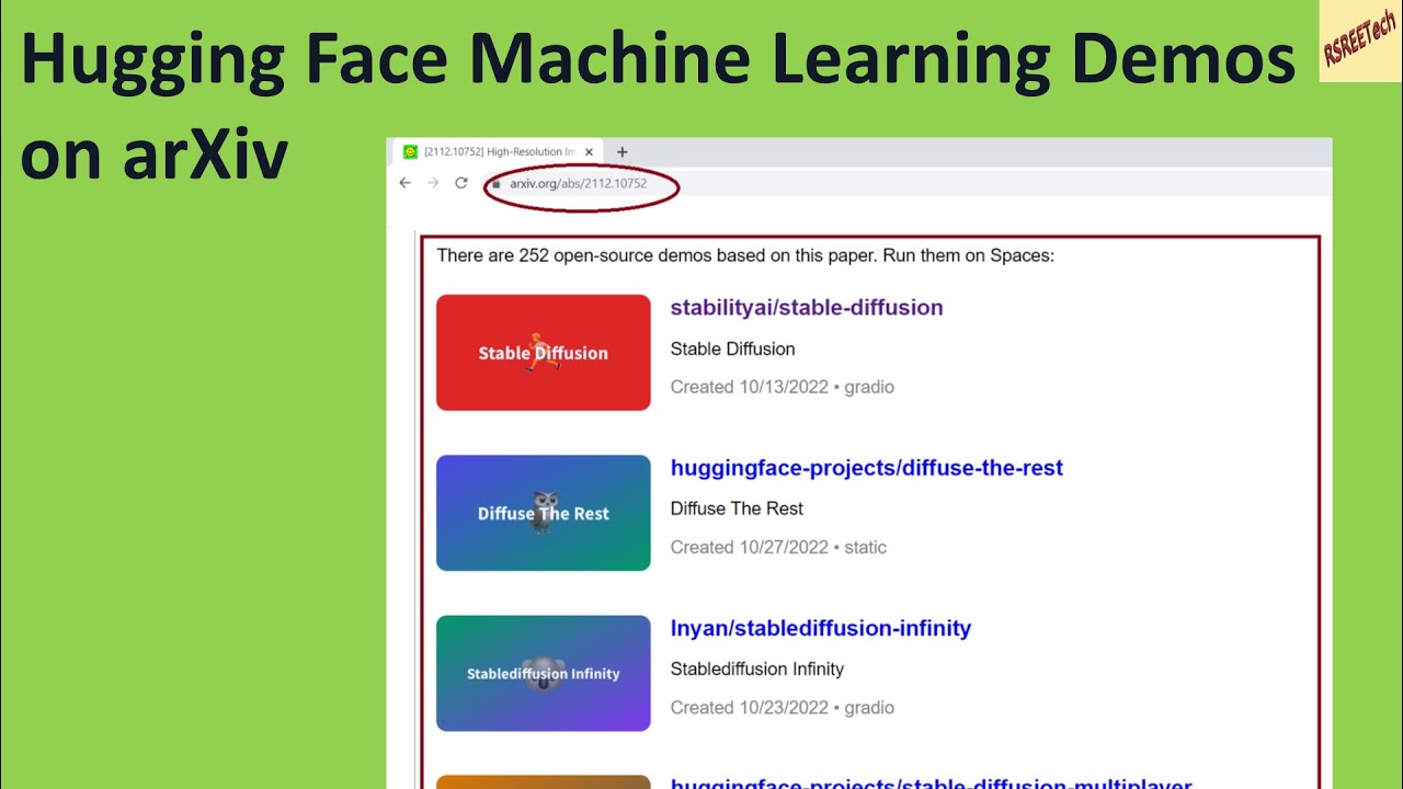 Hugging Face Machine Learning Demos on arXiv