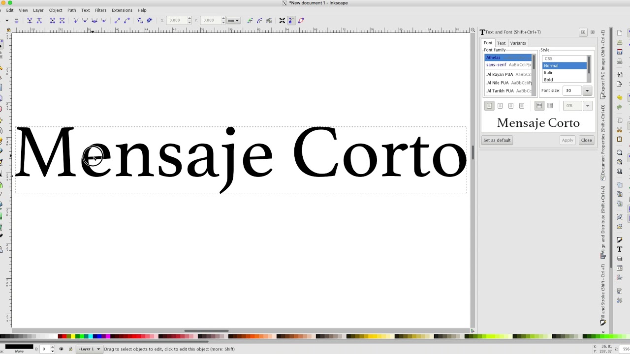 Vectorizar Texto en Inkscape