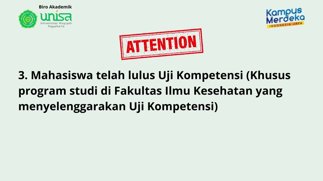 Persyaratan Pendaftaran Yudisium