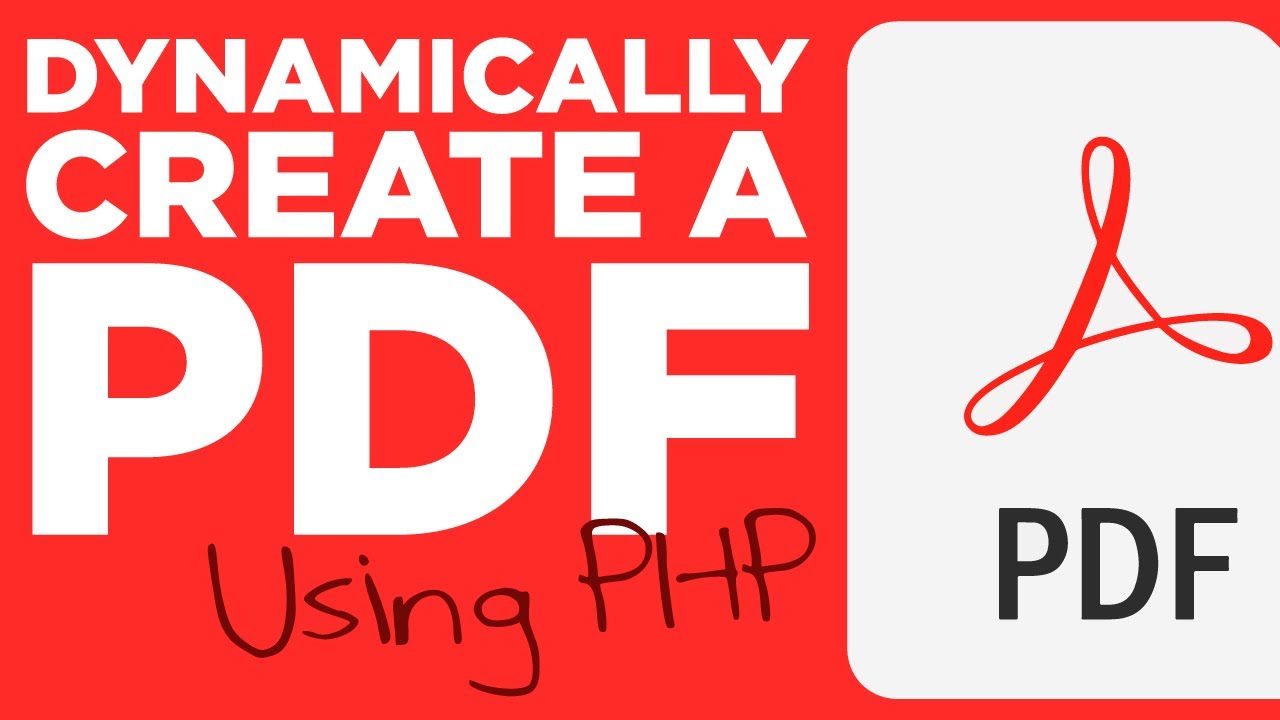 Learn How To Dynamically Create A PDF Using PHP - #96
