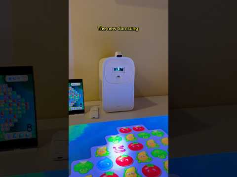 The Samsung Premiere 5 can project an interactive touch-screen display to a surface in front of you