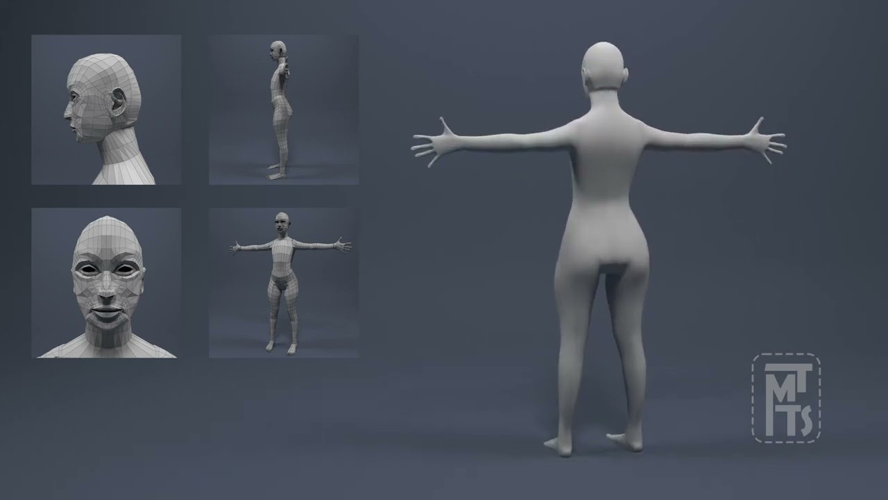 Human 3d model turnaround [3ds Max]