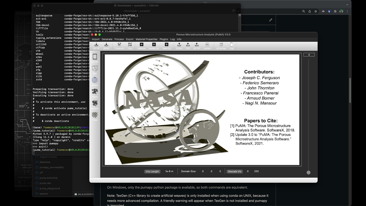 PuMA V3 Tutorial - pumapy: Software Installation