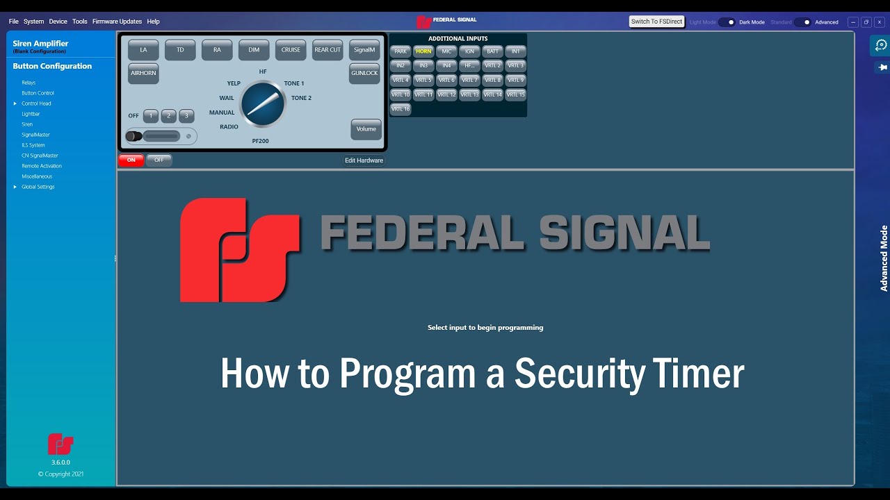 Convergence Software - How to Program a Security Timer