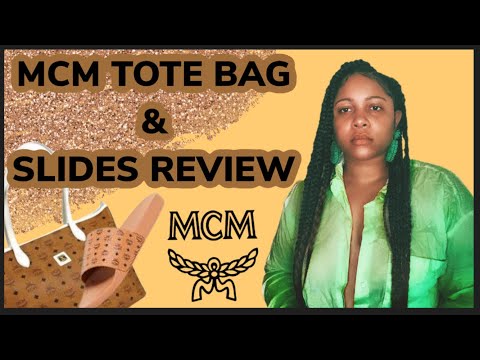 DESIGNER TOTE BAG & SLIDES REVIEW| MCM