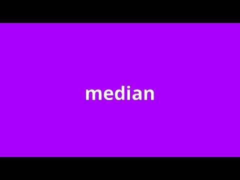 what is the meaning of median