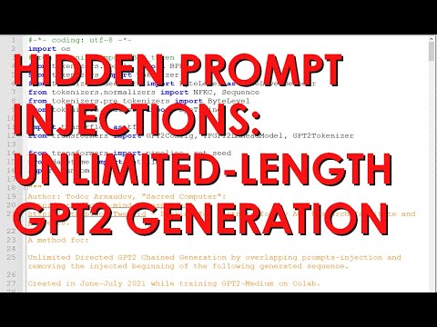 GPT2 Unlimited-Length Generation with Hidden Prompt Injections - Code Review