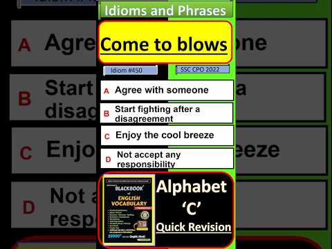 Come to blows | Idioms and phrases | Black book of English vocabulary | #blackbook #idioms