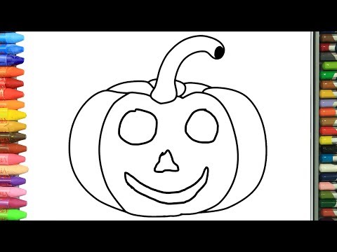 Learn Colors with Coloring Book Pumpkin | How to Draw and Color KidsTV
