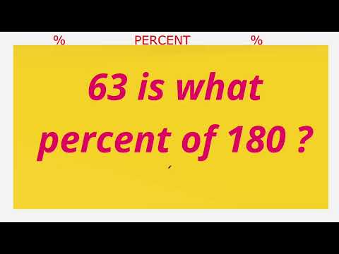 63 is what percent of 180 ?
