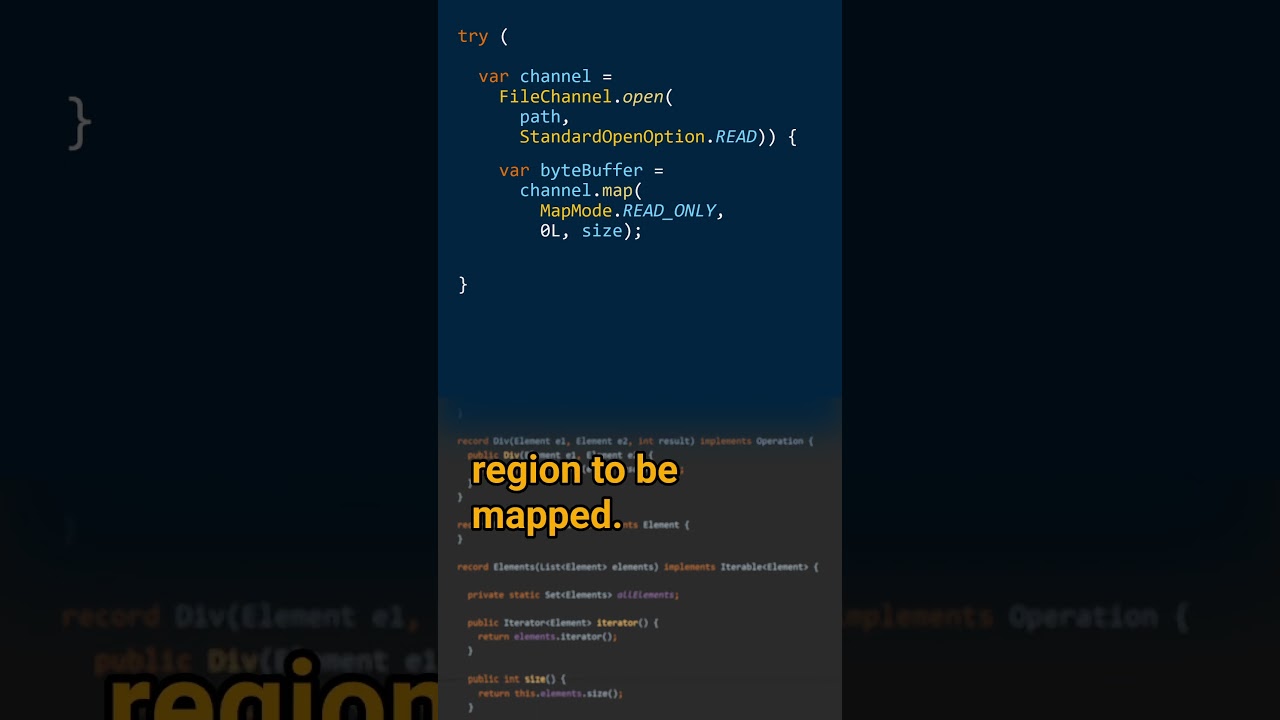 How can you map a file to memory?  - Cracking the Java Coding Interview #javacoding #javatips