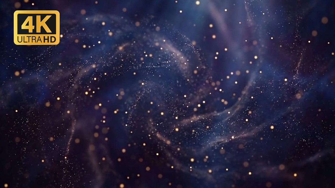 Dreamy Galaxy Particles Motion Background | 1 Hour 4K Ambient Loop | No Copyright Music & Visuals