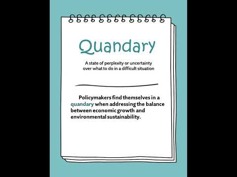 Quandary #meaning #pronunciation #example