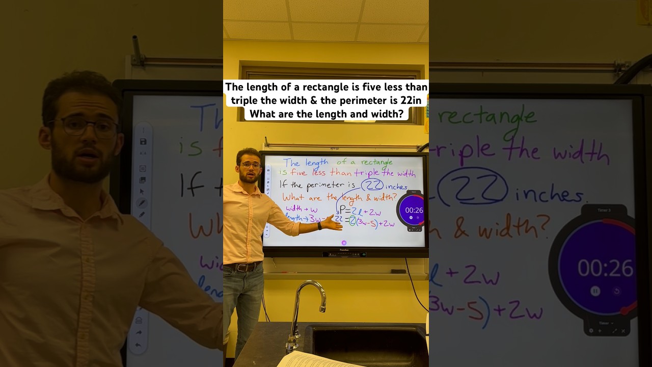 How to solve word problems with perimeter #math #algebra #geometry #perimeter #wordproblems #maths
