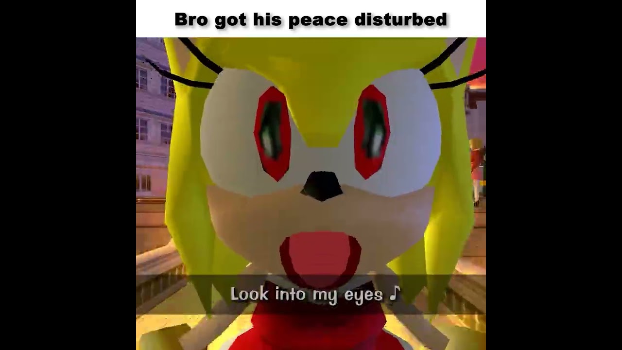 She disturbed his peace #sonic #memes