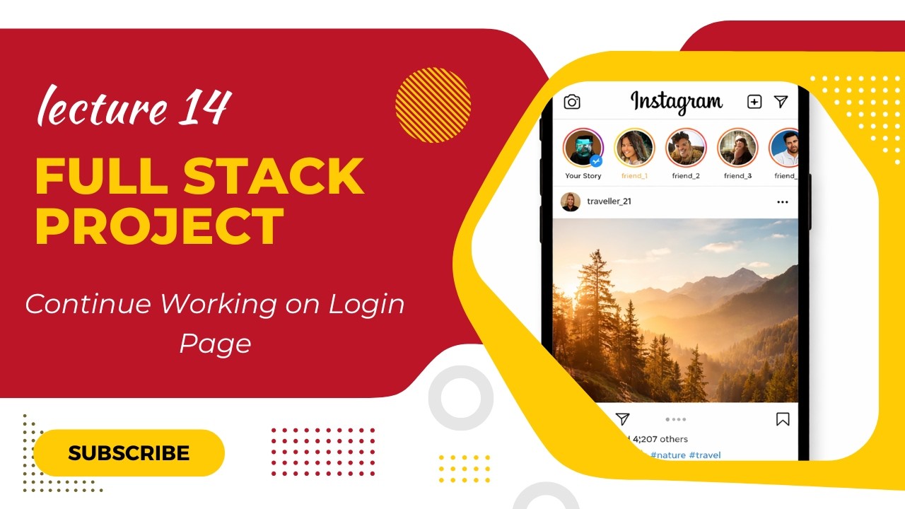 Instagram Clone Tutorial | Continue Working on Login Page 🔐 | React + Firebase | Lecture 14
