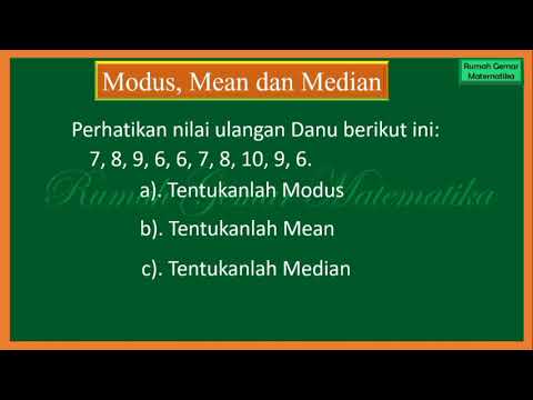 MENENTUKAN MODUS MEAN MEDIAN #modus #mean #median