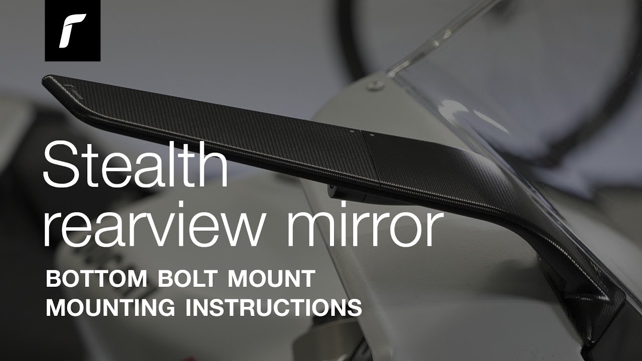 Stealth rearview mirror bottom bolt mount mounting instructions