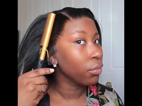 Side Part Full Frontal Lace Bob Wig install | Uwinshair