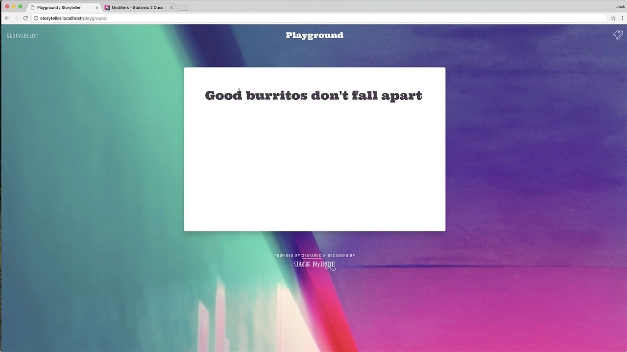 Statamic Fundamentals: Modifiers