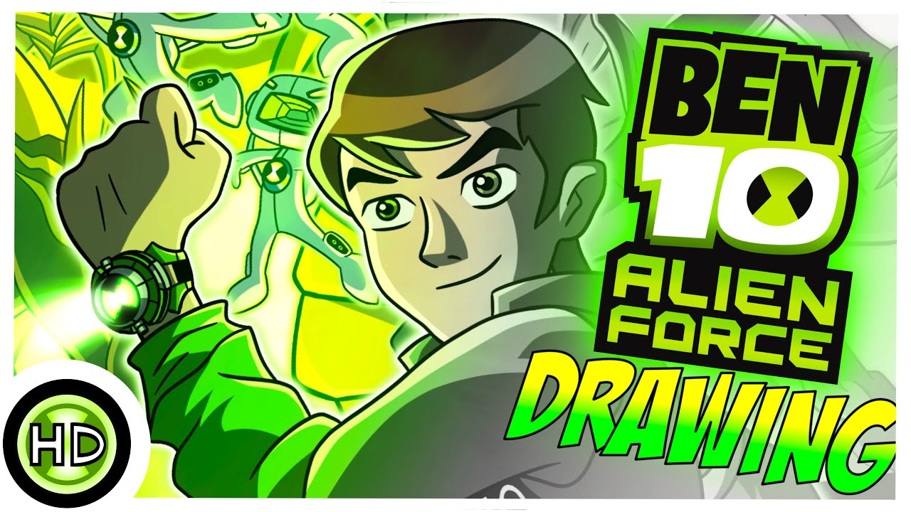 Drawing BEN 10 ALIEN FORCE - Poster Speed Draw
