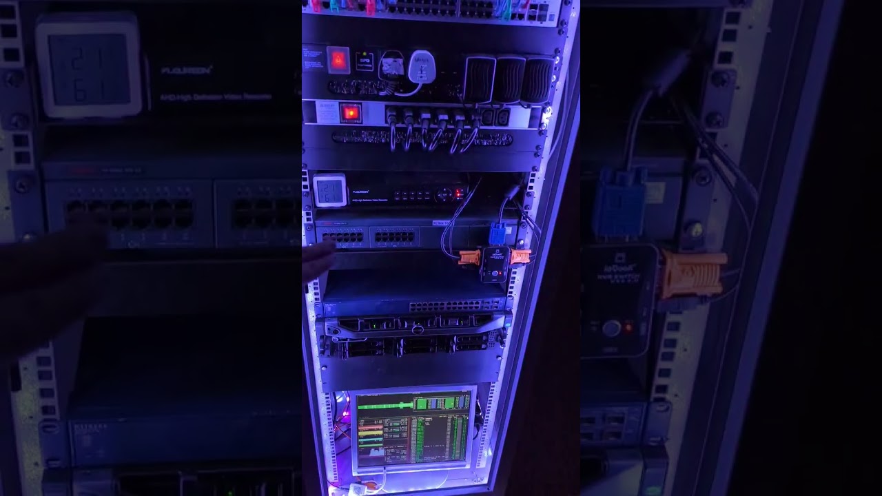RGB server rack! Definitely has more performance now.  #homelab #server #rgb #serverrack #selfhosted