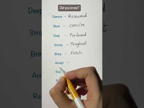 Word's synonyms #youtubeshorts #shorts