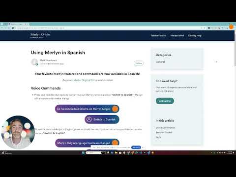 Using Merlyn Origin in Spanish