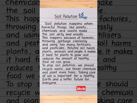 SOIL POLLUTION ESSAY ✍️ #shorts #soilpollution #handwriting