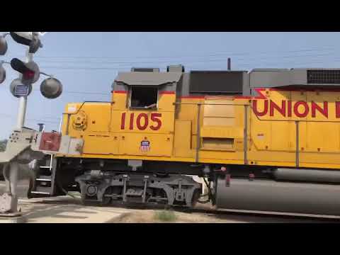 UP 1105 with a long string of LPG tanks on the Santa Paula Branch 9-16-20