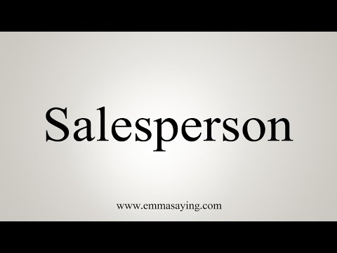 How To Say Salesperson