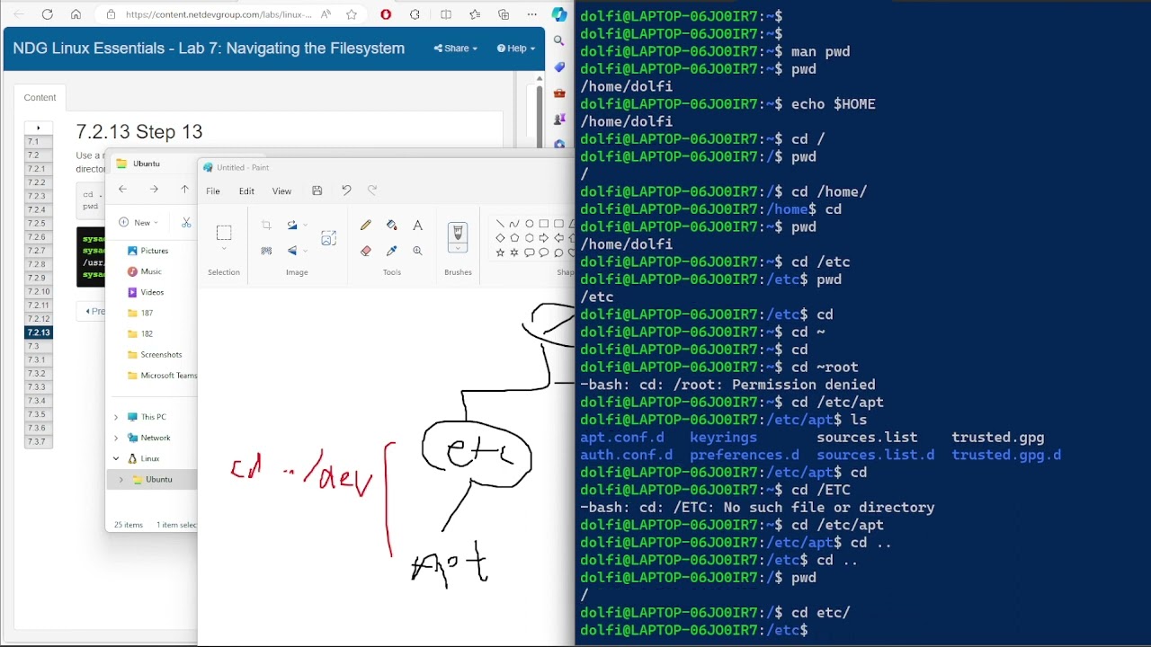 Linux Essentials - Lab 7: Navigating the Filesystem