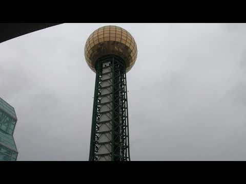 Exterior of The Sunsphere (Built for the 1982 World's Fair) In Knoxville, TN (March 2021)