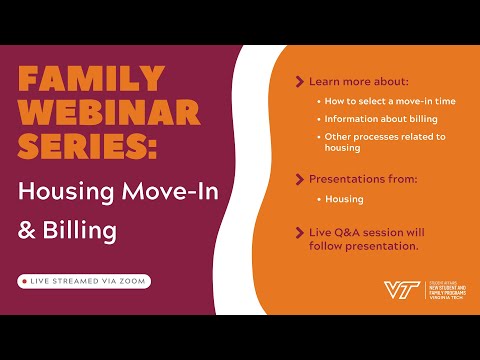 2025 Family Webinar Series: Housing, Move-In & Billing (June 17)