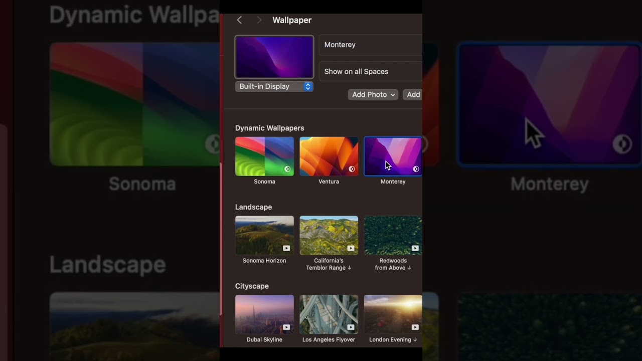 MacOS Sonoma Wallpaper Light/Dark Mode #shorts