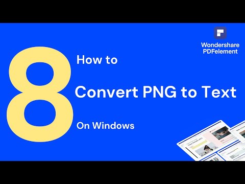 How to Convert PNG to Text from Wondows | PDFelement 8